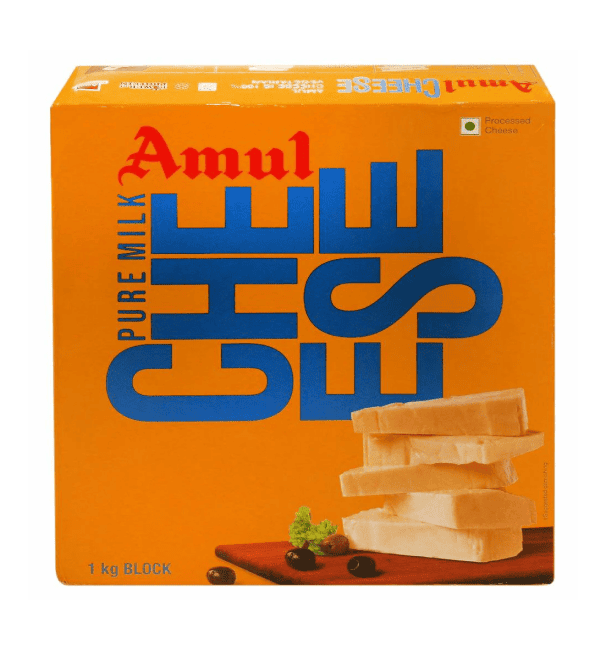 Amul Cheese Block 1 kg (Carton) - Maajkart